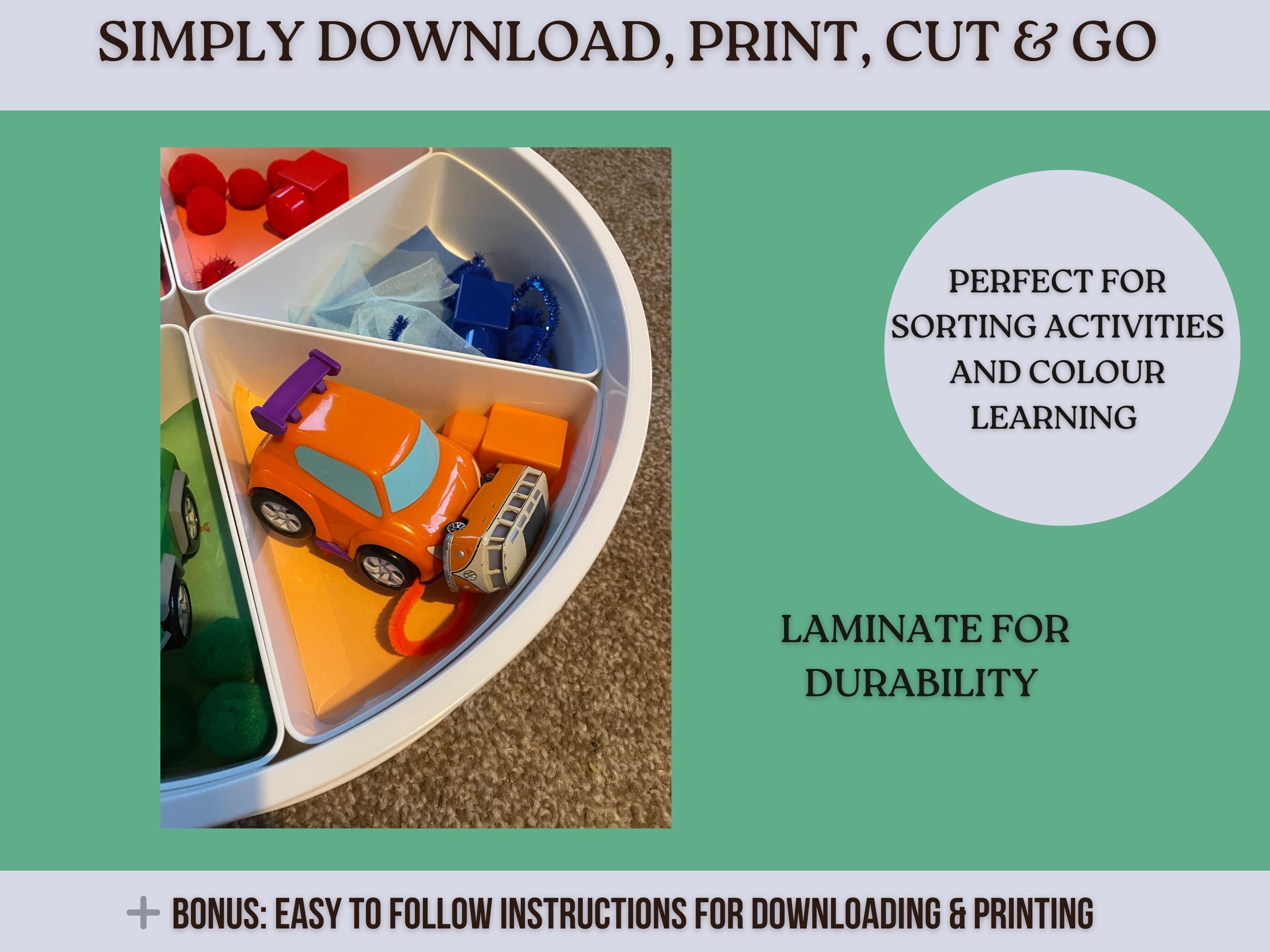 Sensory Tray Colour Inserts Printable Sensory Bin Resource for Tuff Tub ...