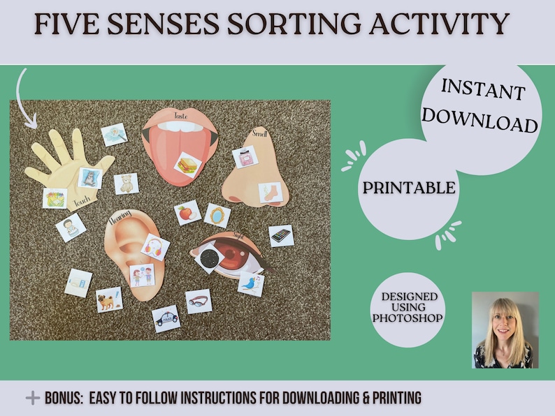 Five Senses Sorting Activity Printable 5 Senses Matching - Etsy