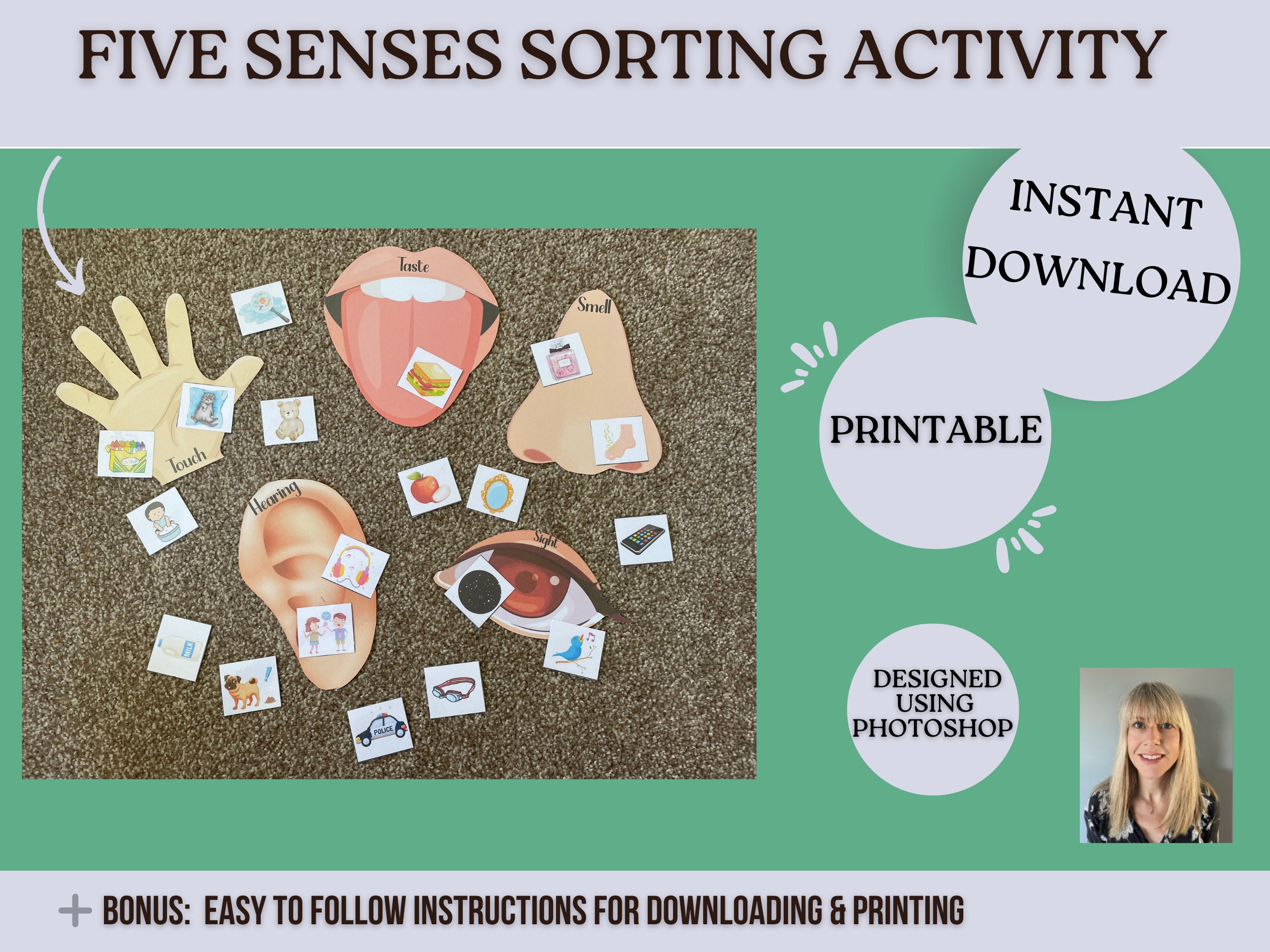 Five Senses Sorting Activity Printable 5 Senses Matching - Etsy UK