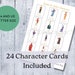 Macbeth and Romeo and Juliet Character Flashcards for Guessing Game ...