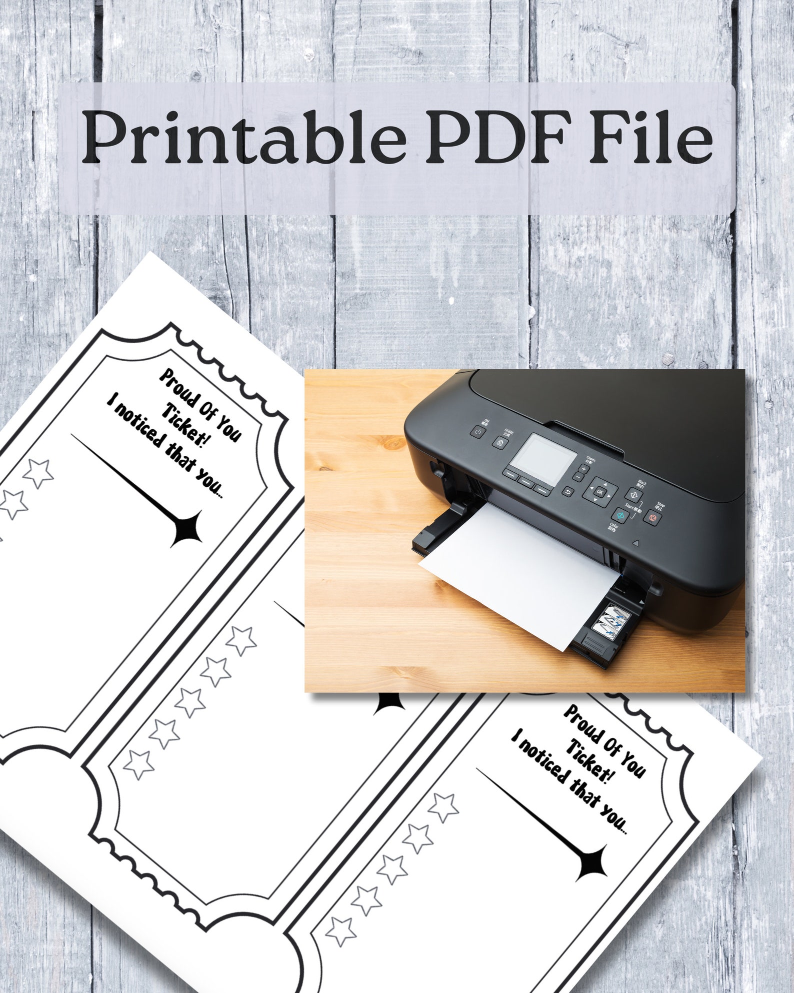 Kids Reward Ticket Printable Incentive Coupon for Pupil Achievement ...