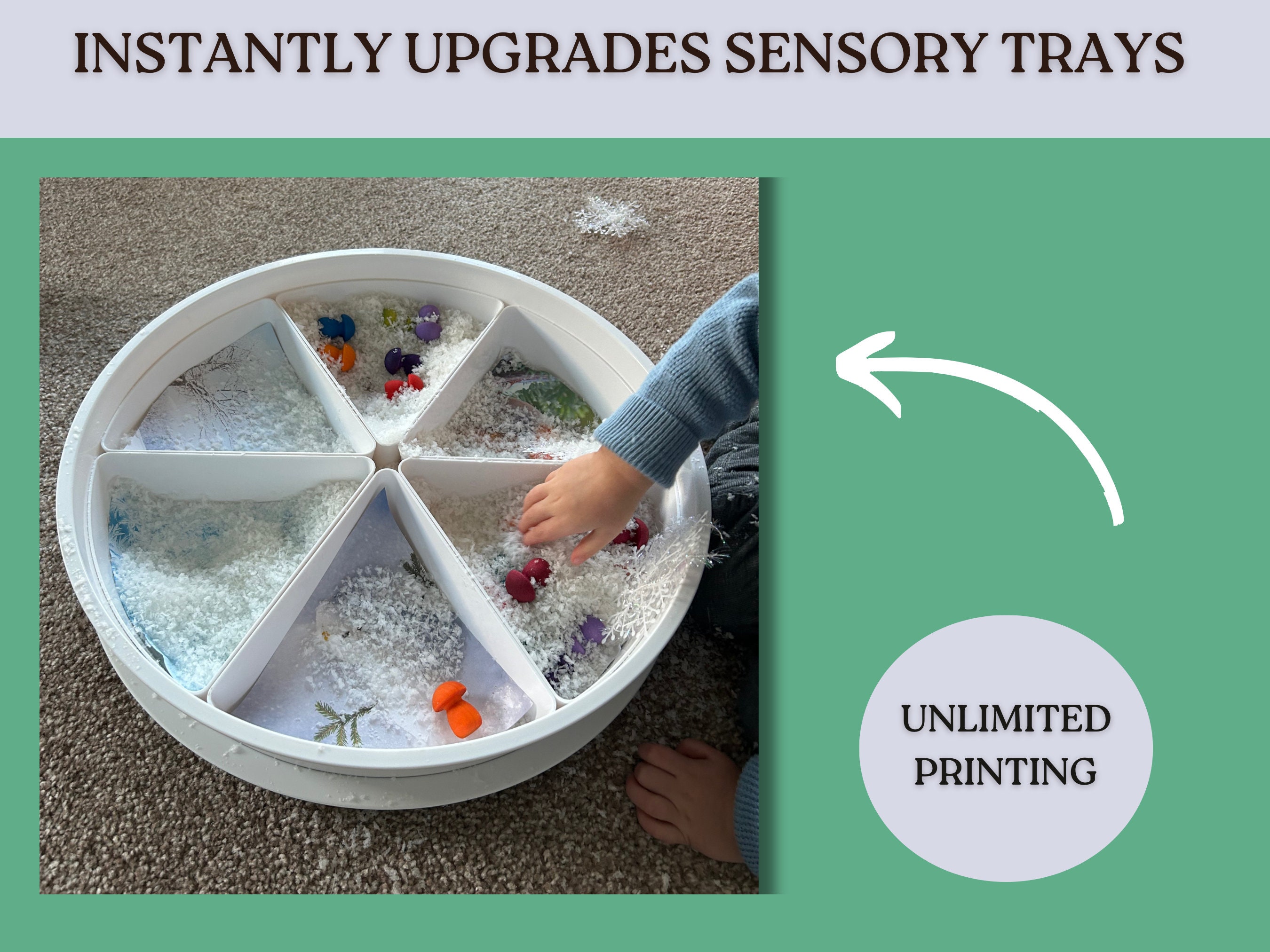 Sensory Tray Winter Inserts Printable Sensory Bin Resource for Tuff Tub ...