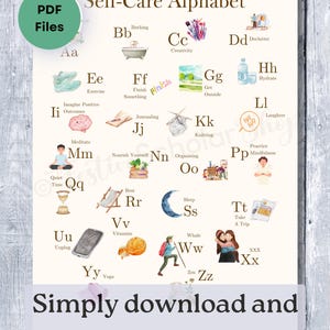 Self-care Alphabet Poster Printable Mental Health Support for Students ...
