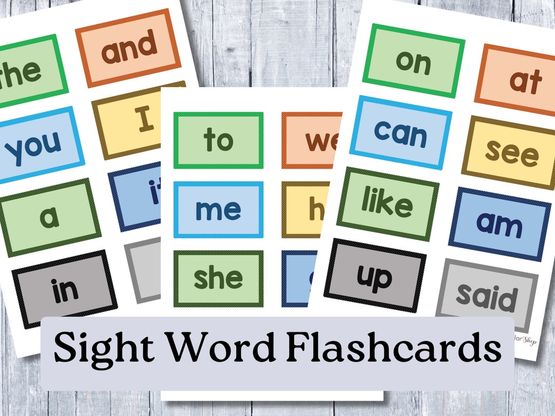 Sight Word Flashcards for Beginner Readers Flashcards of Sight Words ...