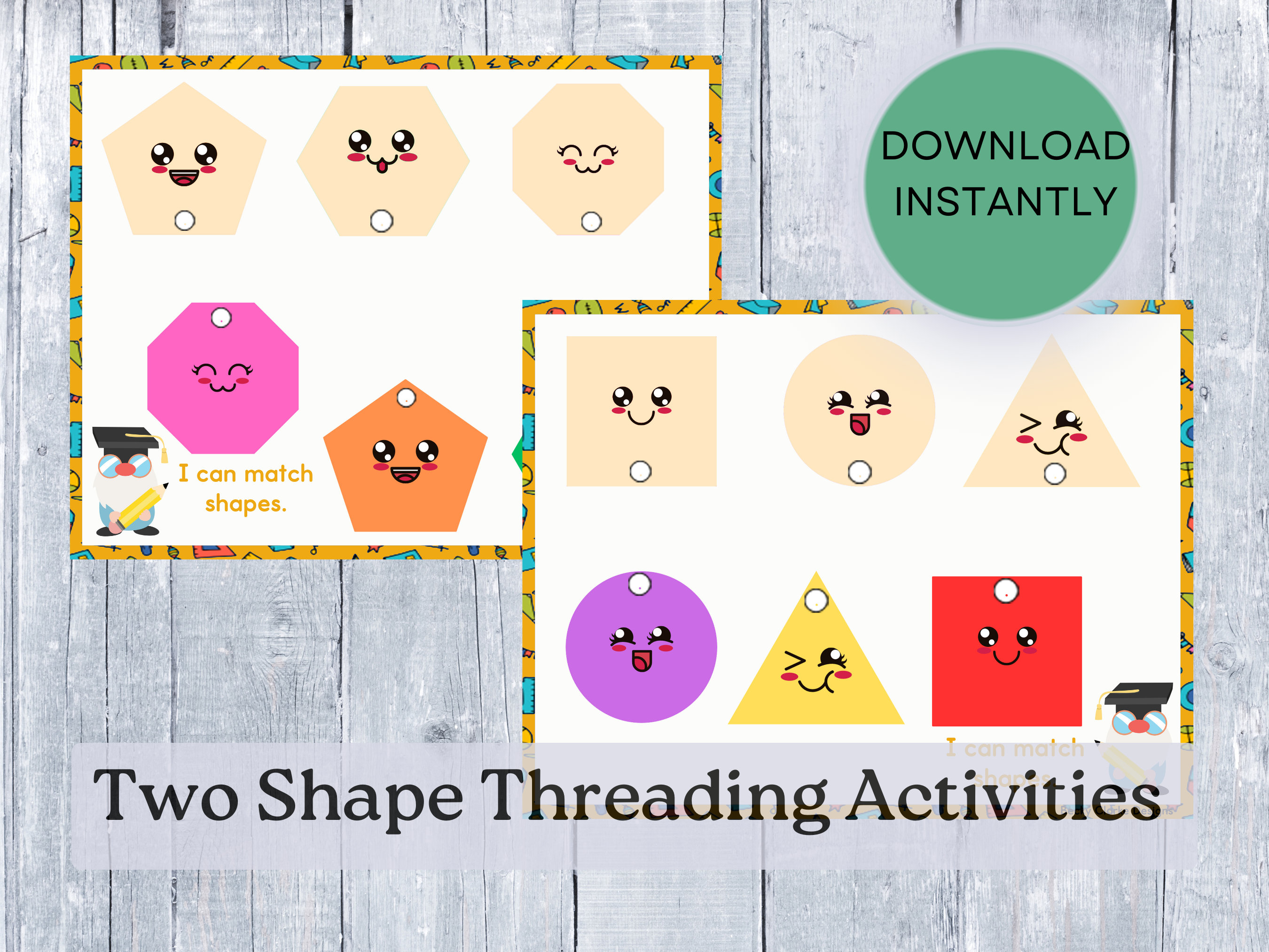 Shape Matching Activities Printable Match the Shapes Toddler Activity ...