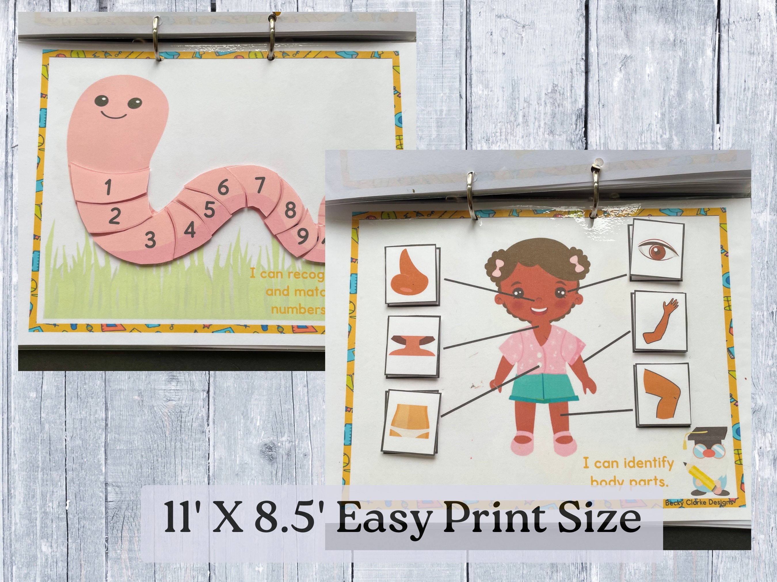 Toddler Printable Busy Book Preschool Interactive Activity Nursery ...