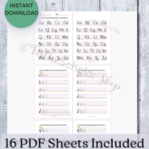 Handwriting Cursive Practice Sheets Letter and Name Tracing ...