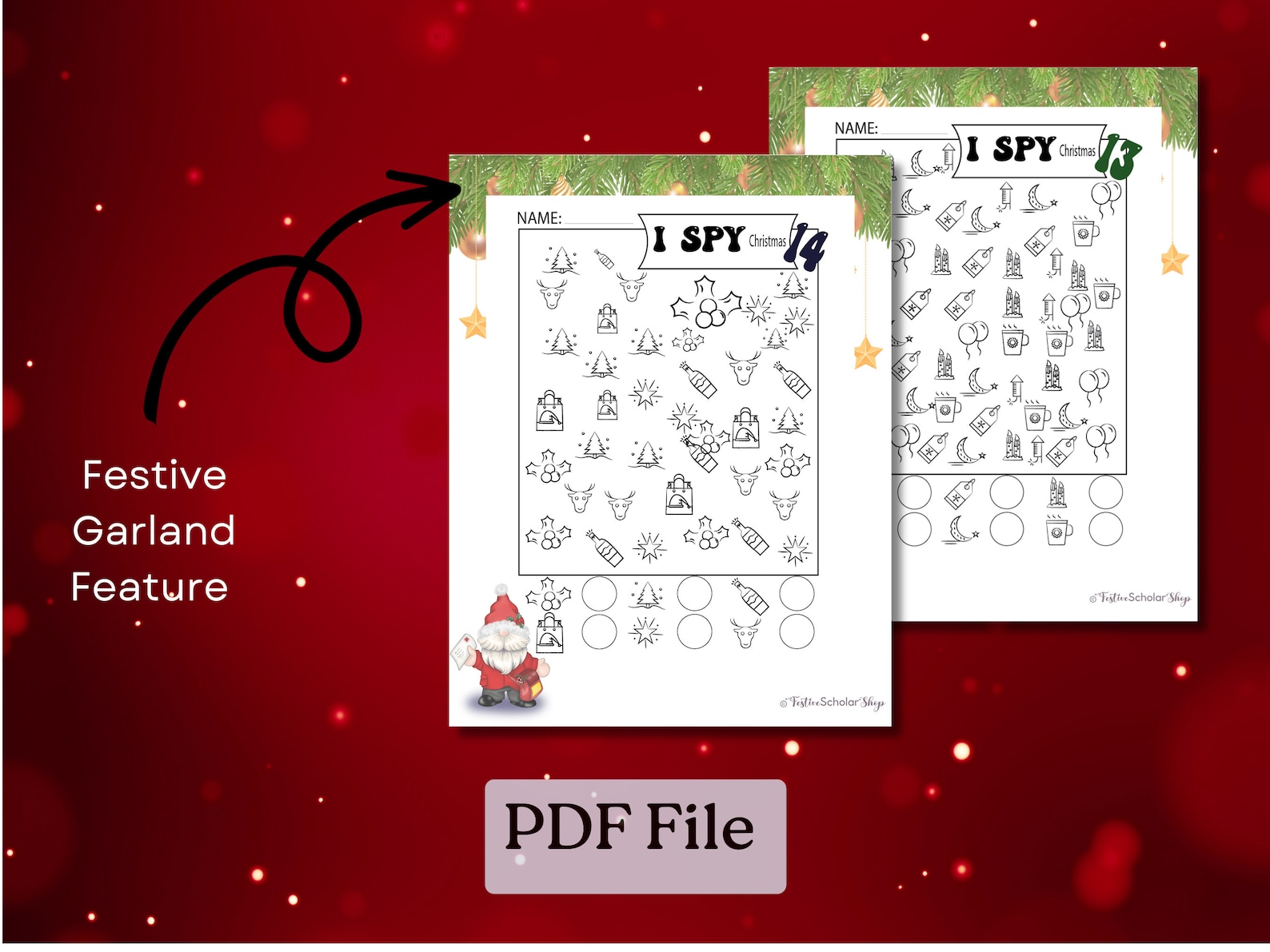 Christmas I Spy Activity Printable Christmas Eye Spy Activity for Kids ...