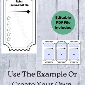 Kids Reward Ticket Printable Incentive Coupon for Pupil Achievement ...