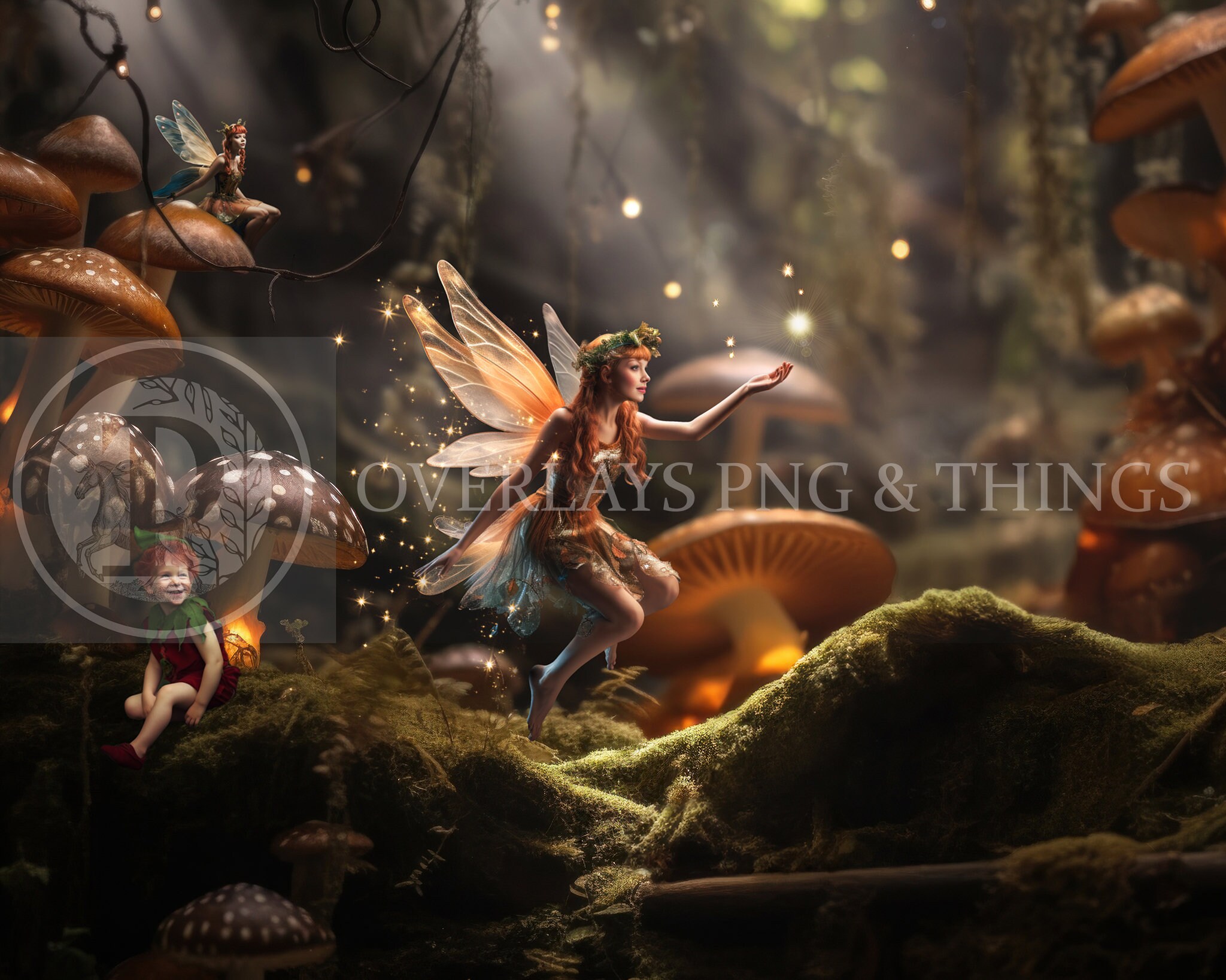 Fairy Magic Digital Backdrop / Fairy Background / Fairy Art / Fairy ...