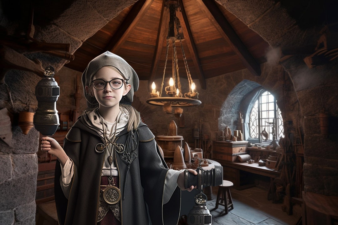 Medieval Wizard Fantasy Digital Background / Wizard Workshop Backdrop ...