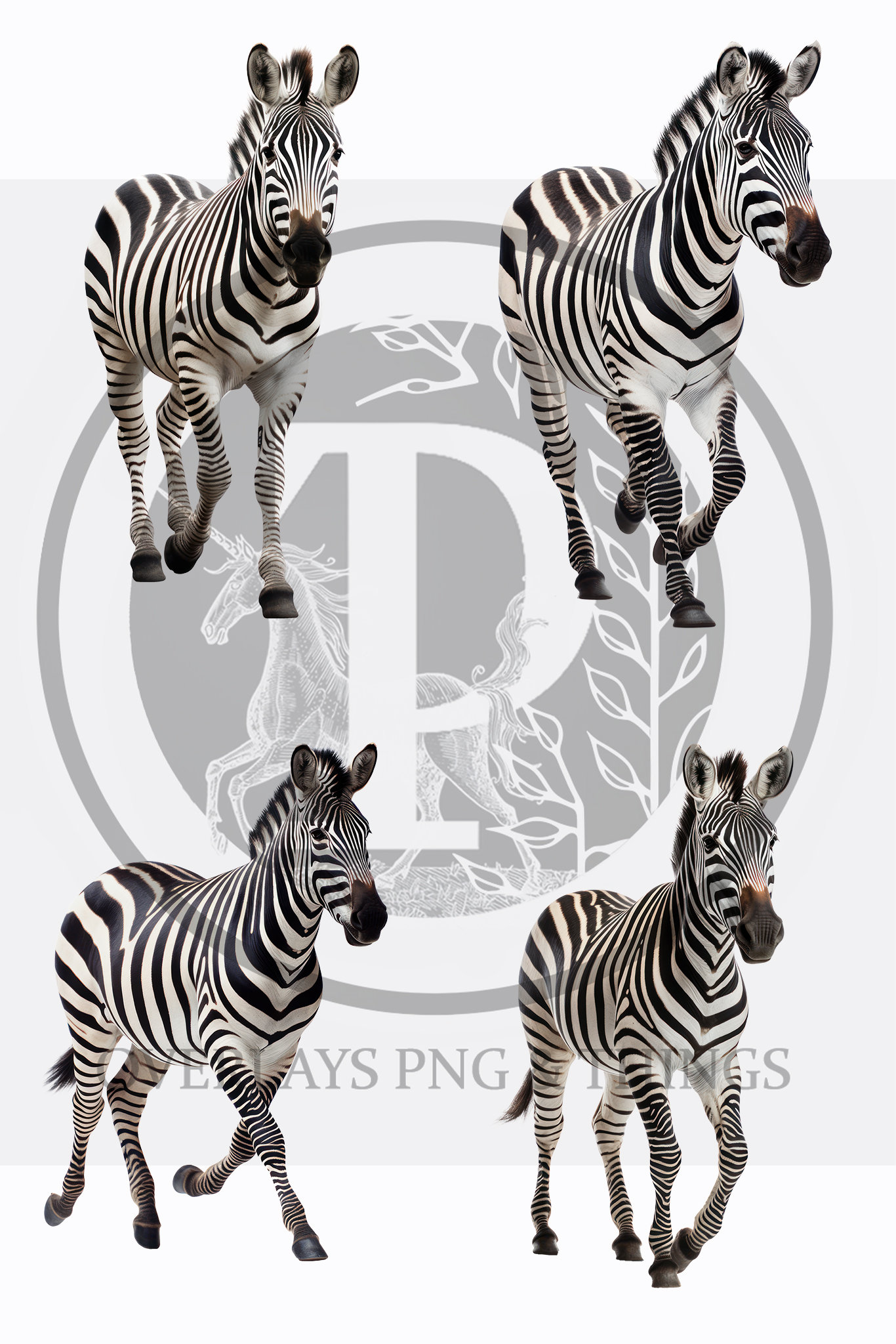 Zebra Digital Overlays PNG Overlays Animal Clipartzebra - Etsy