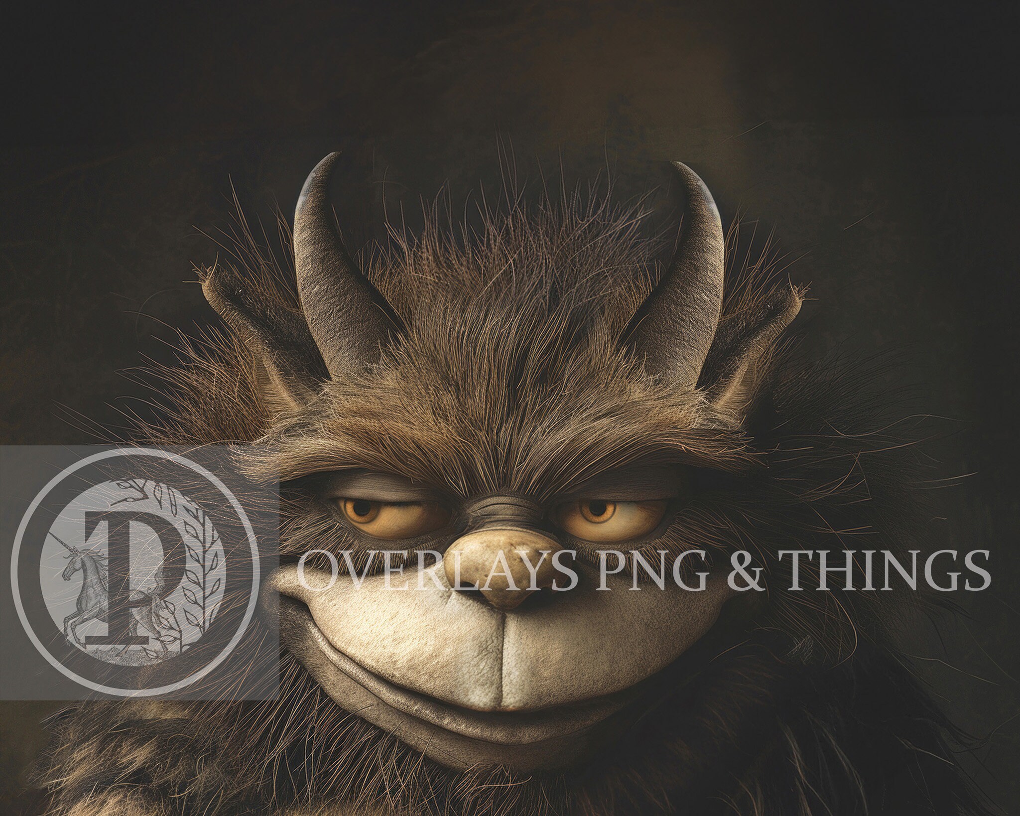 Little Monster 2 Newborn Digital Backdrop Adorable Fantasy Scene for ...