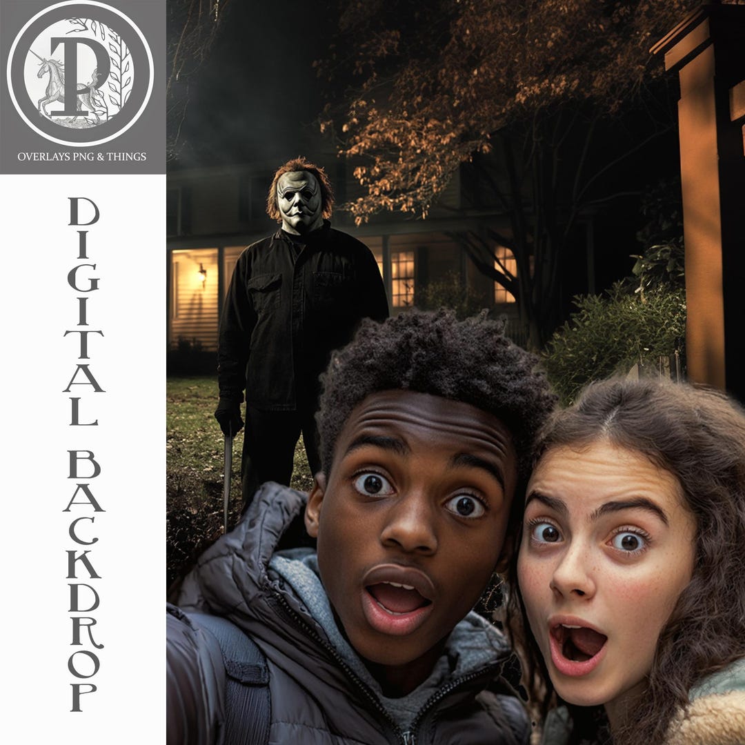 Psycho Selfie 3 Halloween Digital Backdrop | Horror Composite ...
