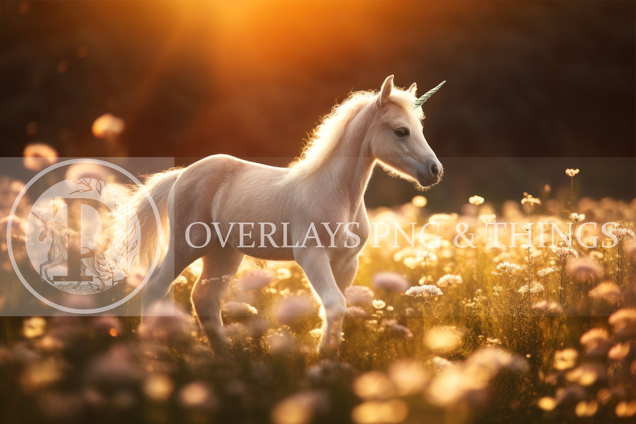 Sunbeam Baby Unicorn Digital Backdrop / Unicorn Digital Background ...