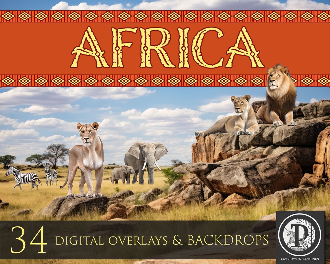 Africa Digital Backdrop Bundle for Composite Photography and Digital ...