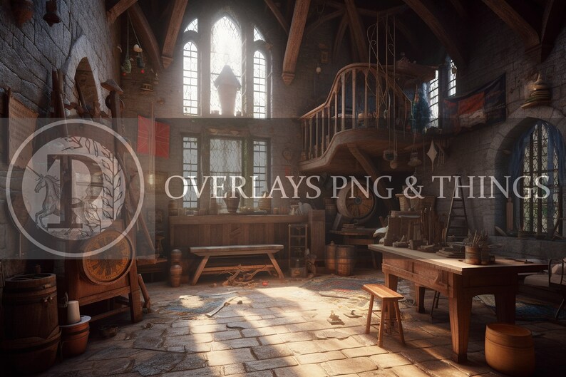 Wizard Digital Backdrop / Wizard Workshop Background / Fairy Tale / for ...