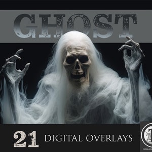 Ghost Overlays Collection / Ghost Png / Halloween Clipart / Monster ...