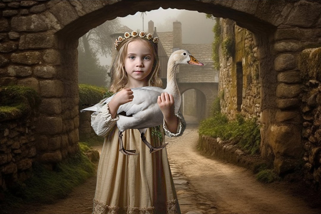 Medieval Fantasy Castle Digital Backdrop / Cobblestone Street ...