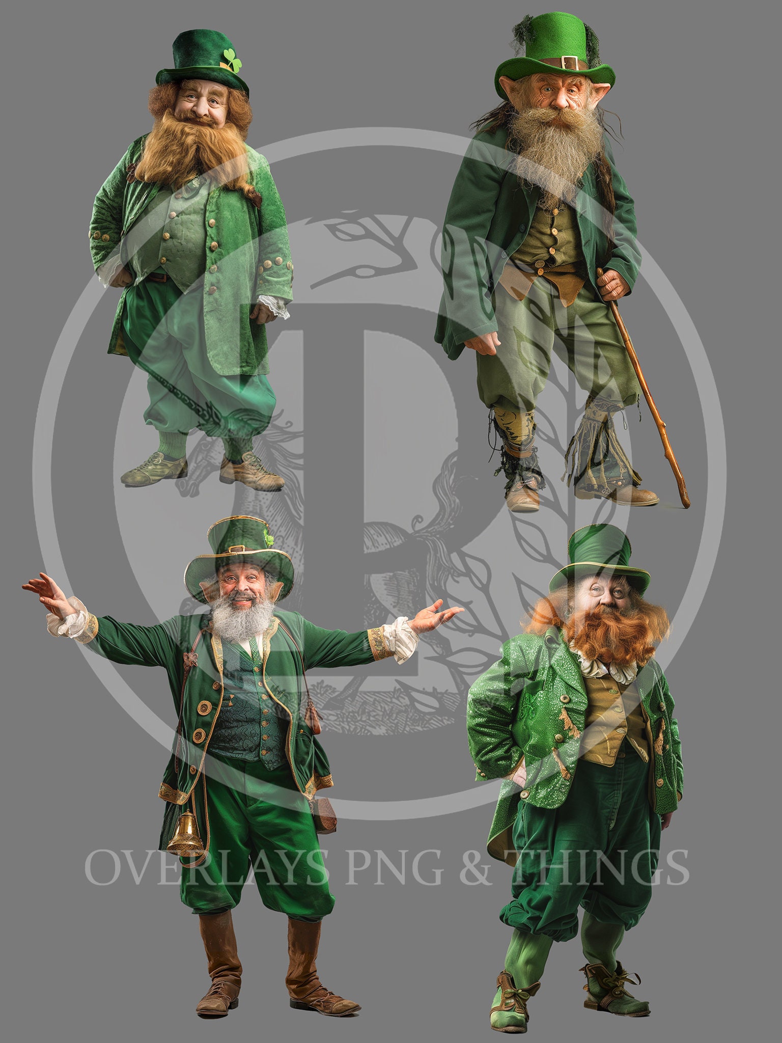 Leaping Leprechaun Overlay Bundle: Enchanting Elements for Whimsical ...