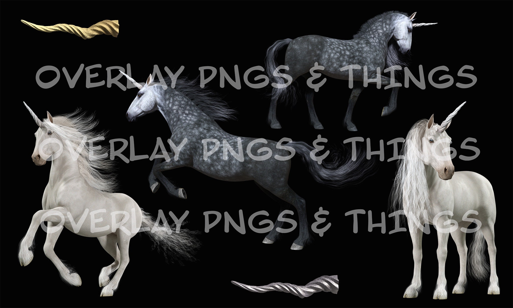 Unicorn Overlays PNG Photoshop Overlays Unicorn Digital Art Digital ...