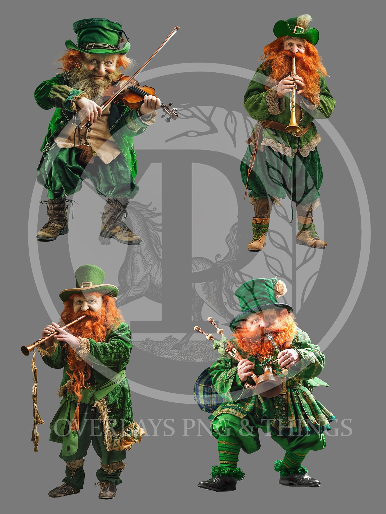 Leaping Leprechaun Overlay Bundle: Enchanting Elements for Whimsical ...