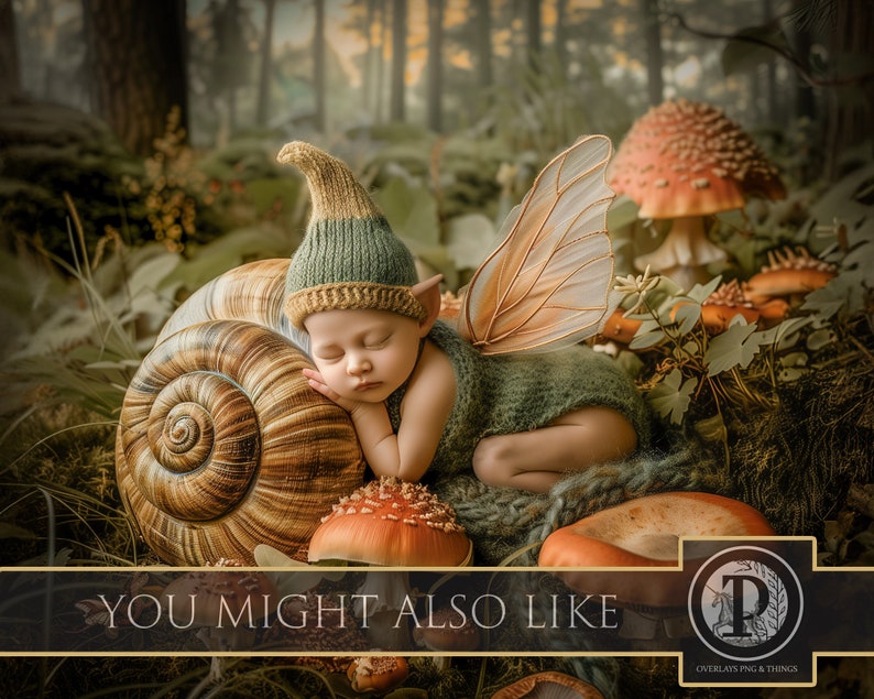 Newborn Wolf Pup Digital Background - Whimsical Fantasy Scene for ...