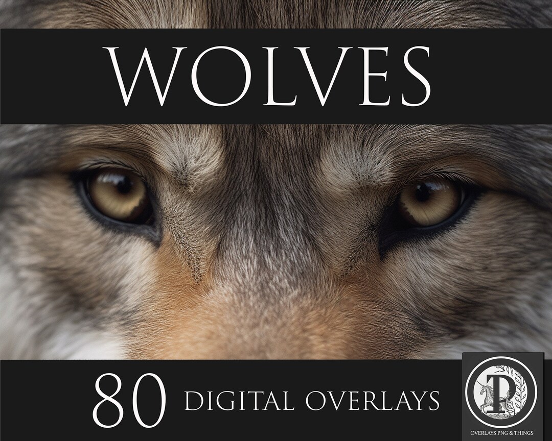 Wolves Digital Overlays, PNG Overlays, Animal Clipart, Animal Overlays, Photoshop Overlays, - Etsy