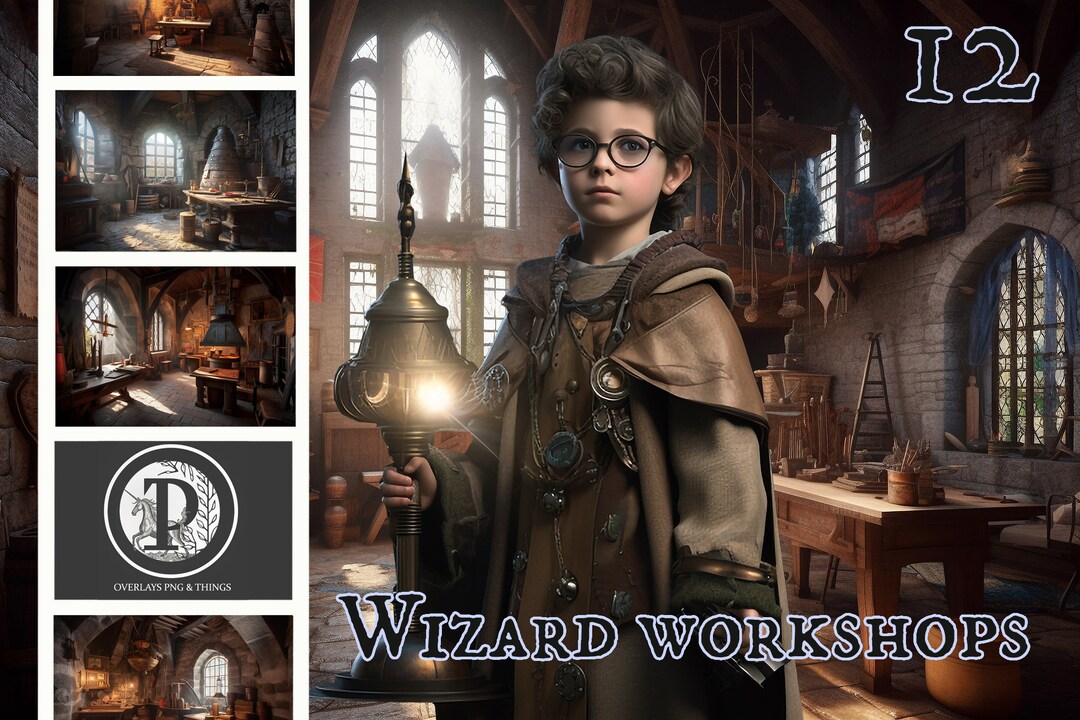 Wizard Digital Backdrop / Wizard Workshop Background / Fairy Tale / for ...