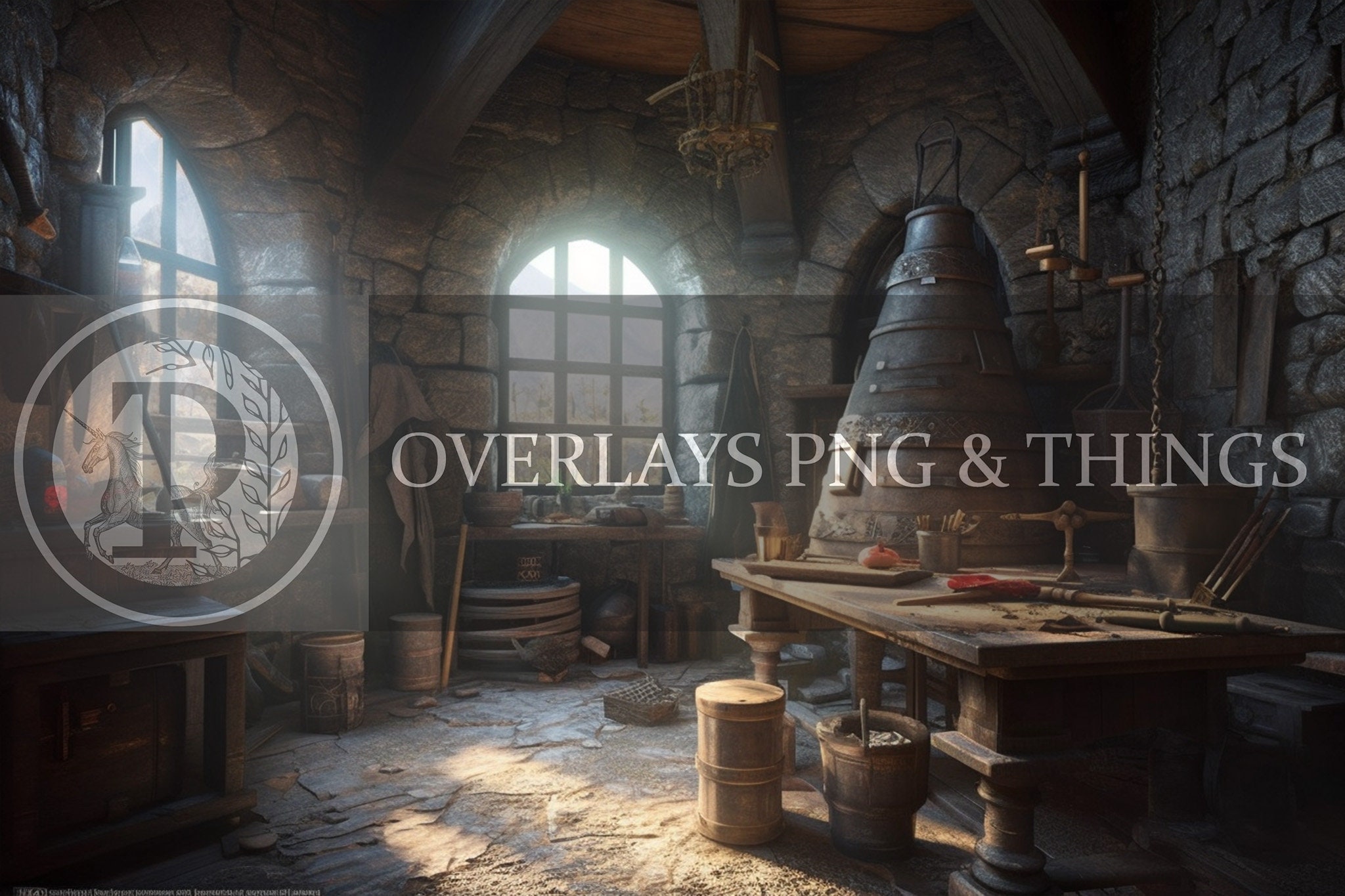 Wizard Digital Backdrop / Wizard Workshop Background / Fairy Tale / for ...