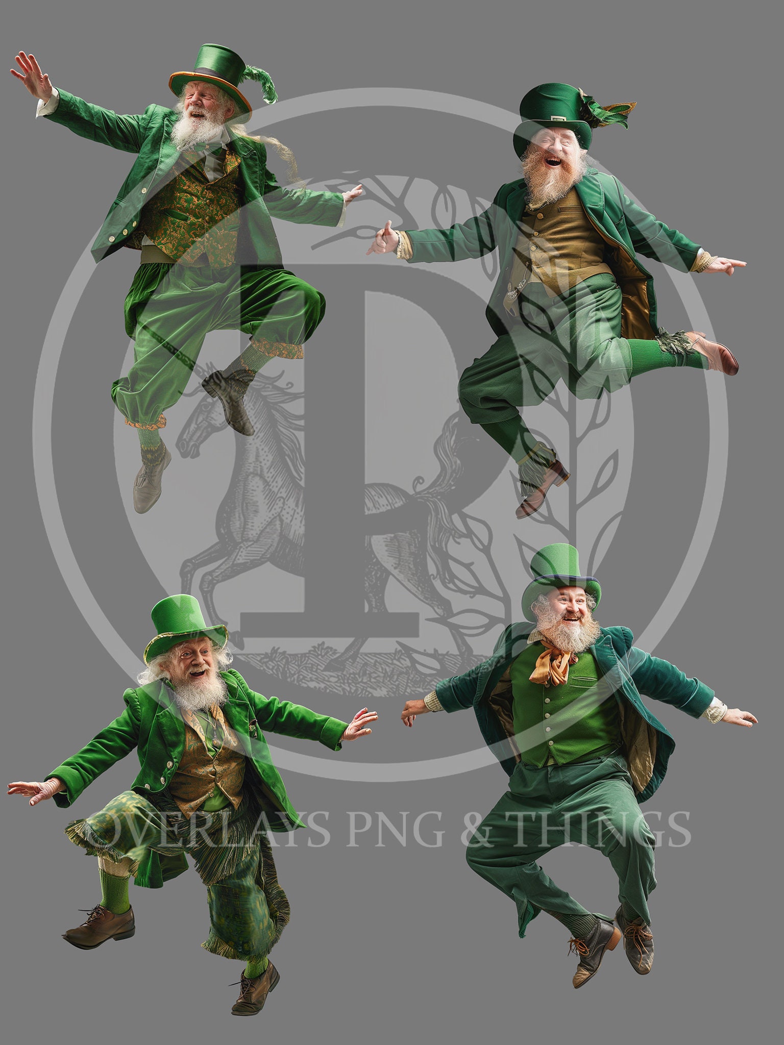 Leaping Leprechaun Overlay Bundle: Enchanting Elements for Whimsical ...