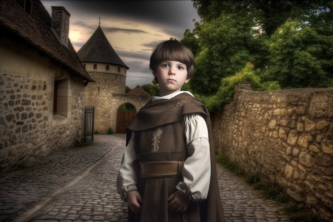 Medieval Fantasy Castle Digital Background / Cobblestone Street ...