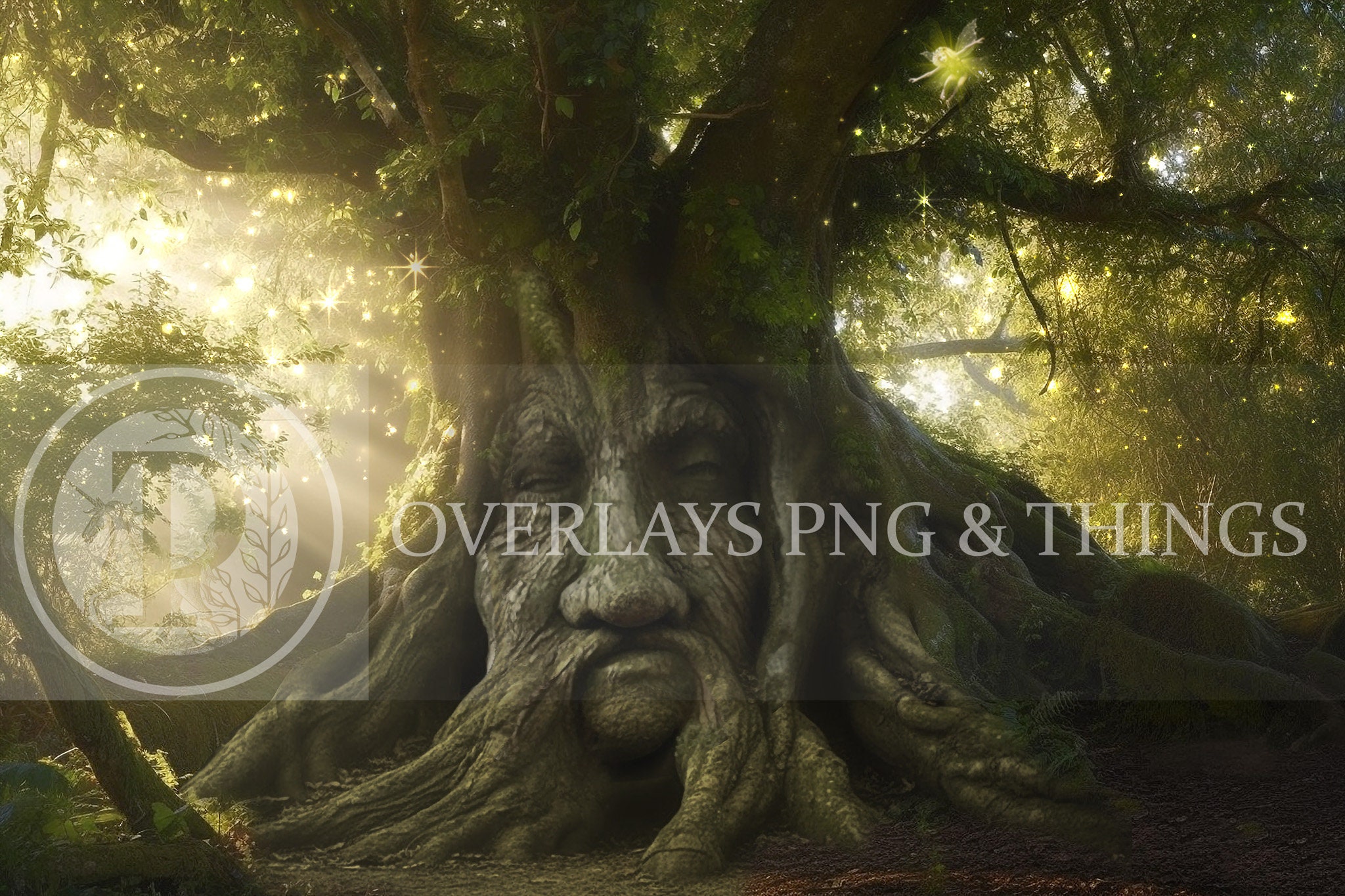 Fantasy Tree Digital Backdrop / Fairy Digital Background / Fairy Tale ...