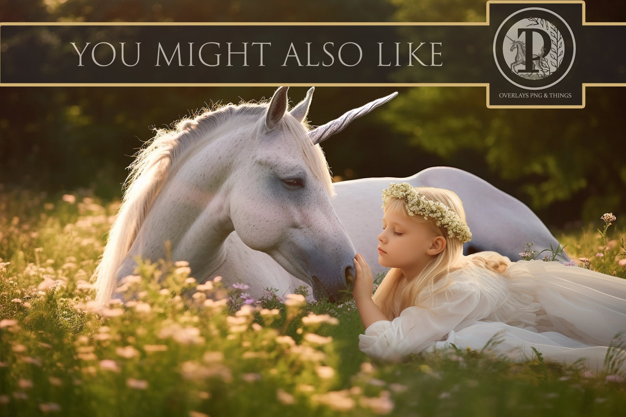 Mystical Unicorn Sun Digital Backdrop / Unicorn Digital Background ...