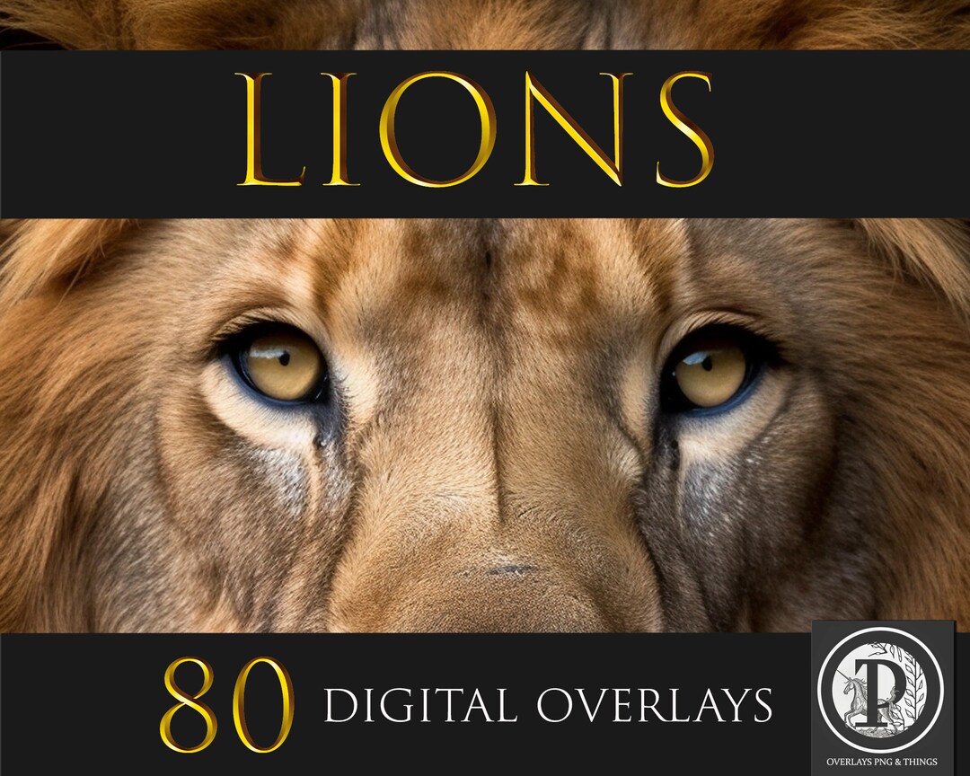 Lion Digital Overlays,lion Clipart,png Overlays,animal Overlays ...