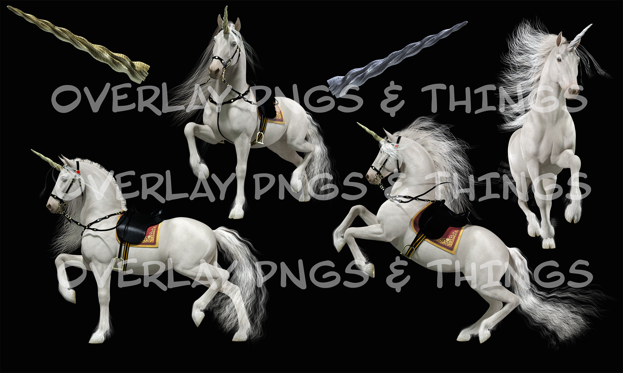 Unicorn Overlays PNG Photoshop Overlays Unicorn Digital Art Digital ...