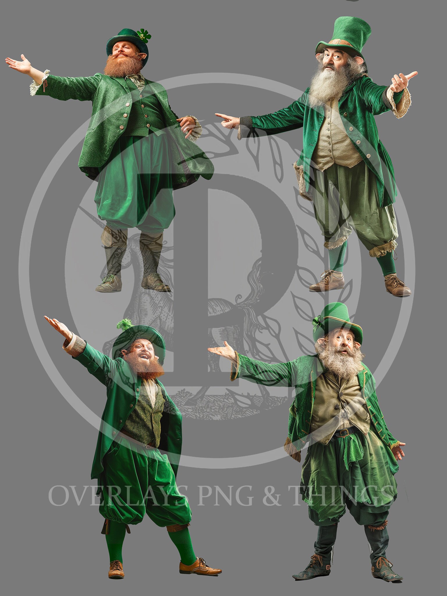 Leaping Leprechaun Overlay Bundle: Enchanting Elements for Whimsical ...