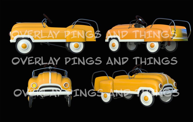 Pedal Car Overlays | PNG | Photoshop Overlays | Pedal Car Digital Art ...