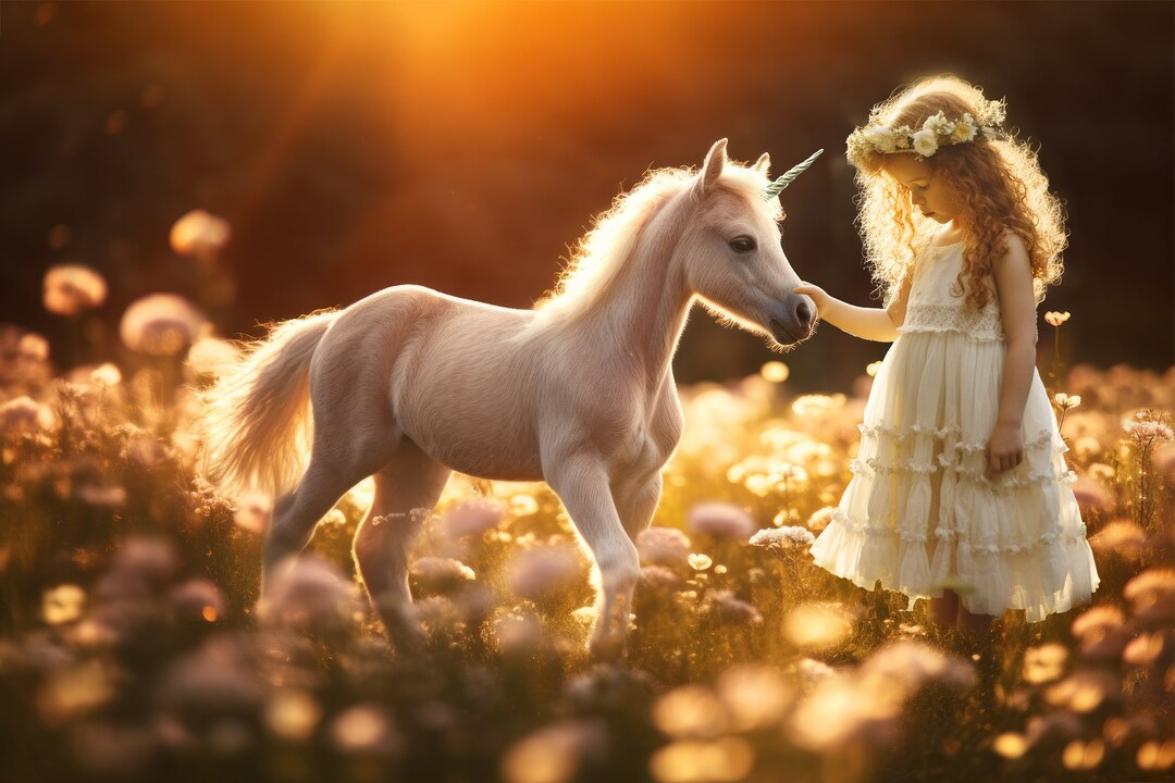 Sunbeam Baby Unicorn Digital Backdrop / Unicorn Digital Background ...