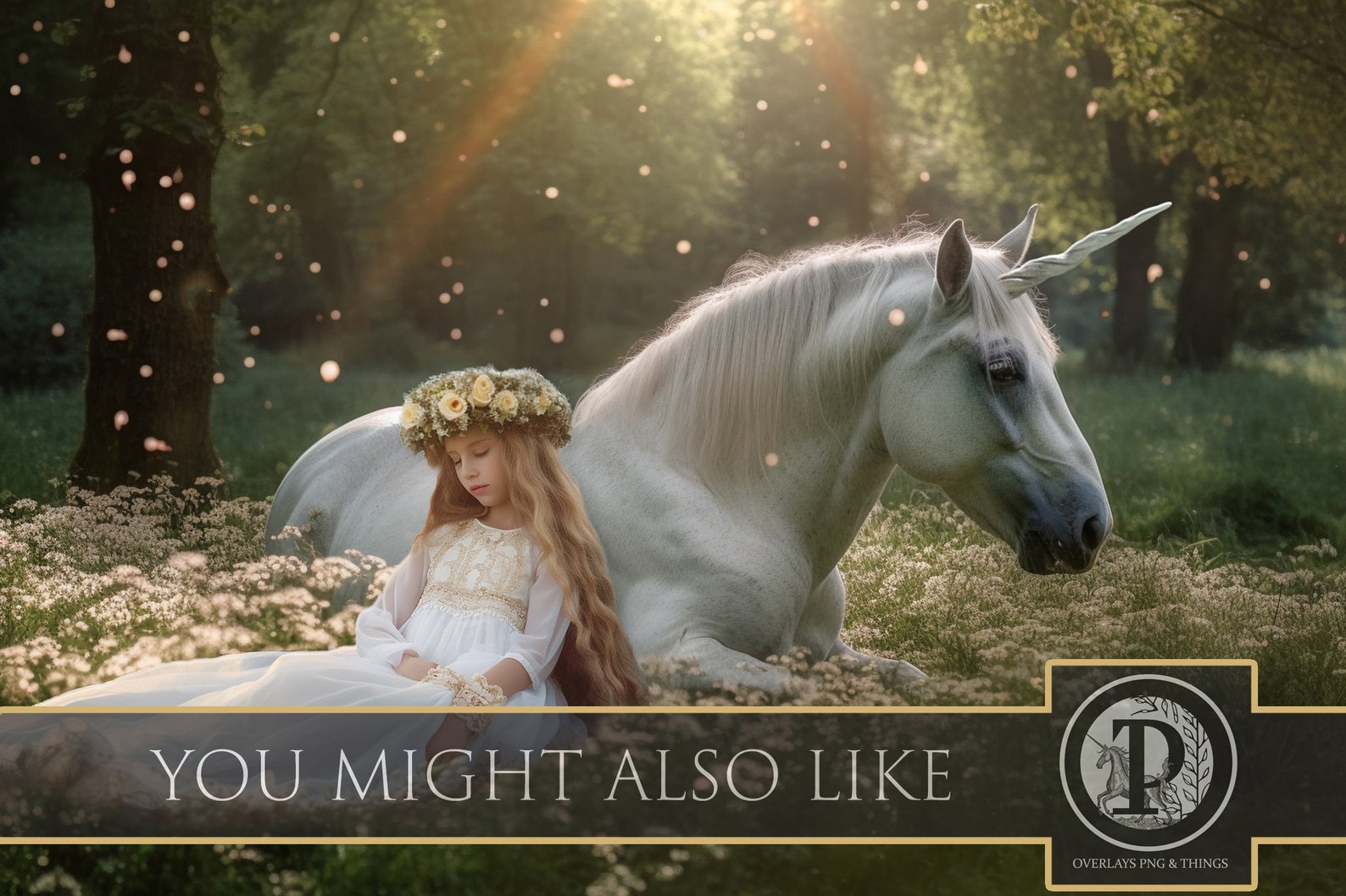 Sunbeam Baby Unicorn Digital Backdrop / Unicorn Digital Background ...