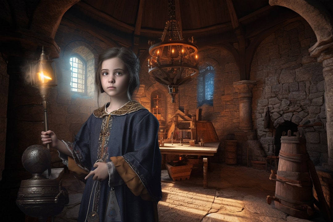 Medieval Fantasy Wizard Digital Background / Wizard Workshop Backdrop ...