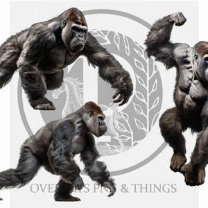 Ape Digital Overlays, PNG Overlays, Animal Clipart, Monkey Overlays ...