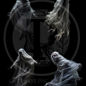 Ghost Overlays Collection / Ghost Png / Halloween Clipart / Monster ...