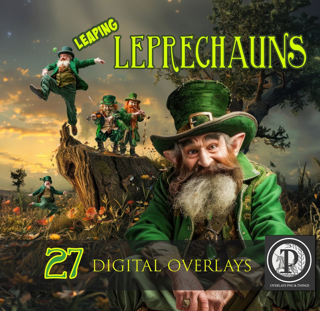 Leaping Leprechaun Overlay Bundle: Enchanting Elements for Whimsical ...