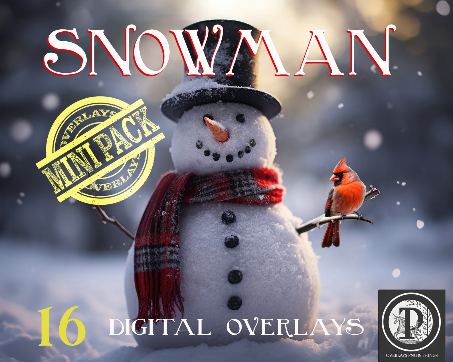 Snowman Digital Overlay Pack / Snowman PNG / Christmas Clipart ...
