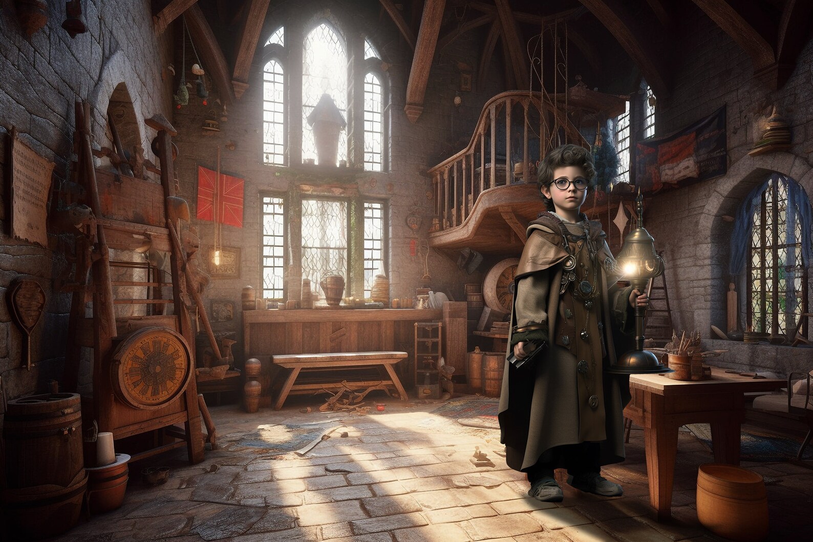 Medieval Fantasy Wizard Digital Background / Wizard Workshop Backdrop ...