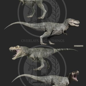 T-rex Digital Overlays,tyrannosaurus Clipart,png Overlays,dinosaur ...