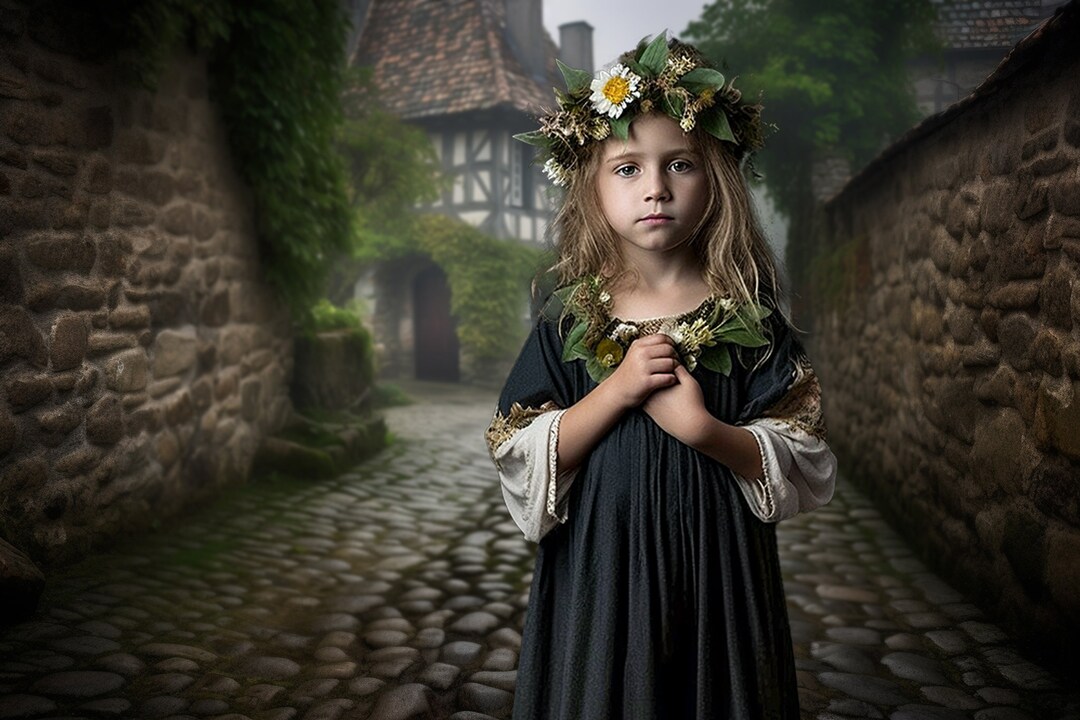 Medieval Castle Fantasy Digital Backdrop / Cobblestone Street ...