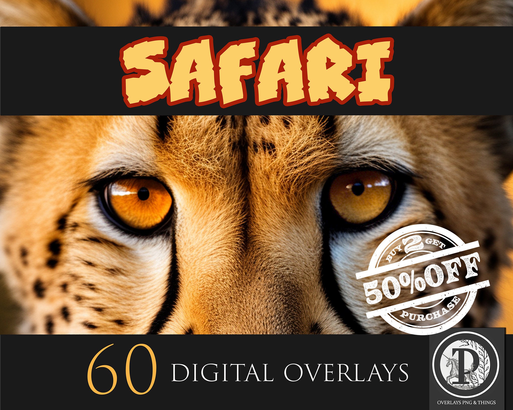 Safari Digital Overlays, Lion Clipart,elephant PNG Overlays,animal ...