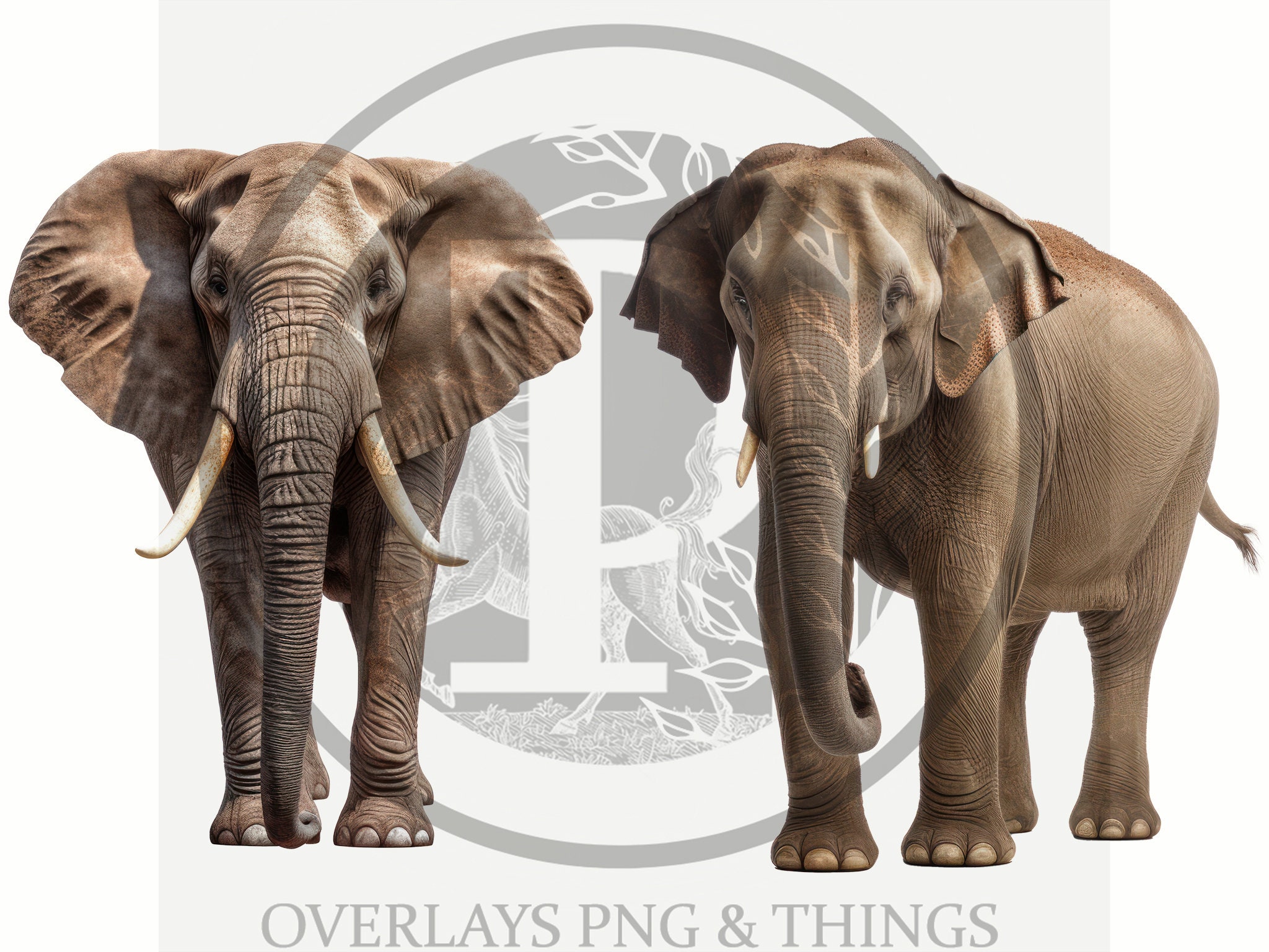 Elephant Digital Overlays PNG Overlays Animal Clipart - Etsy
